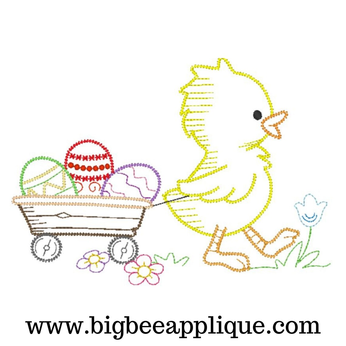 Vintage Easter Chick Machine Embroidery Design Spring - Etsy