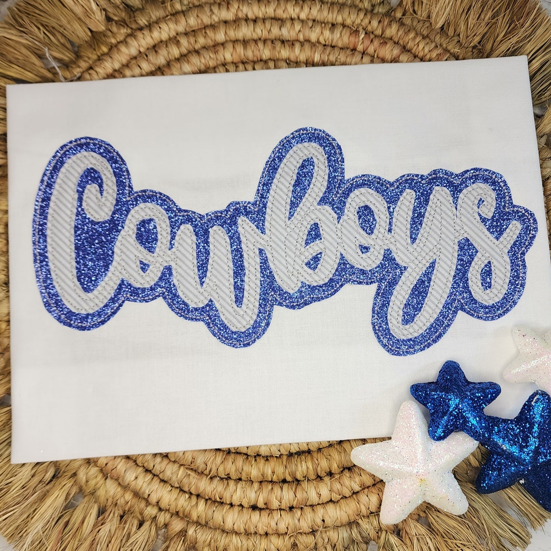 Cowboys Double Applique Design File Team Mascot - Etsy