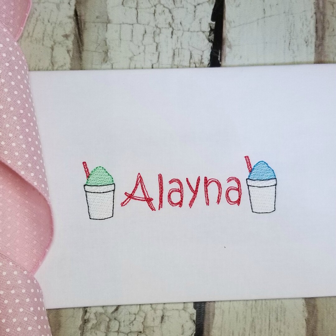 Snoball Mini Machine Embroidery Design, Snocone Sketch Stitch ...