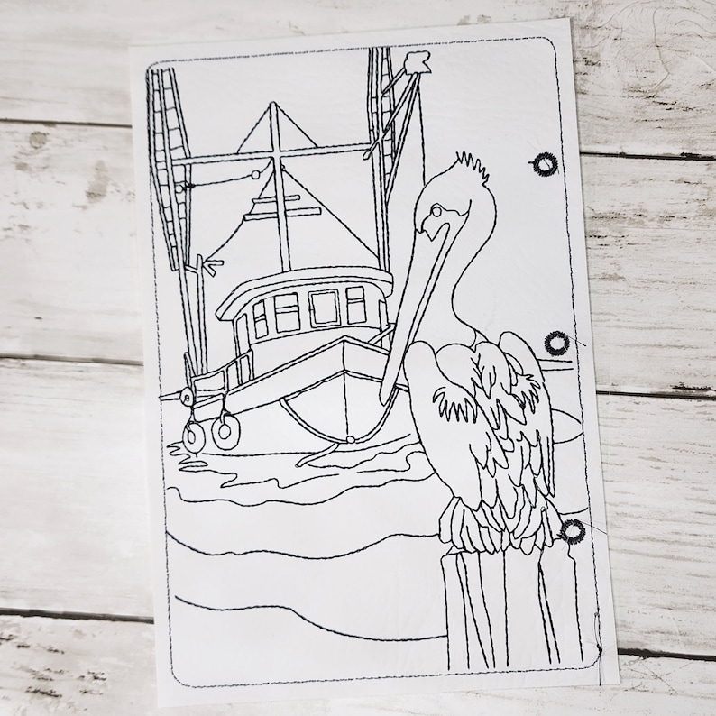 In the Hoop Embroidery Coloring Pages Louisiana Swamp - Etsy