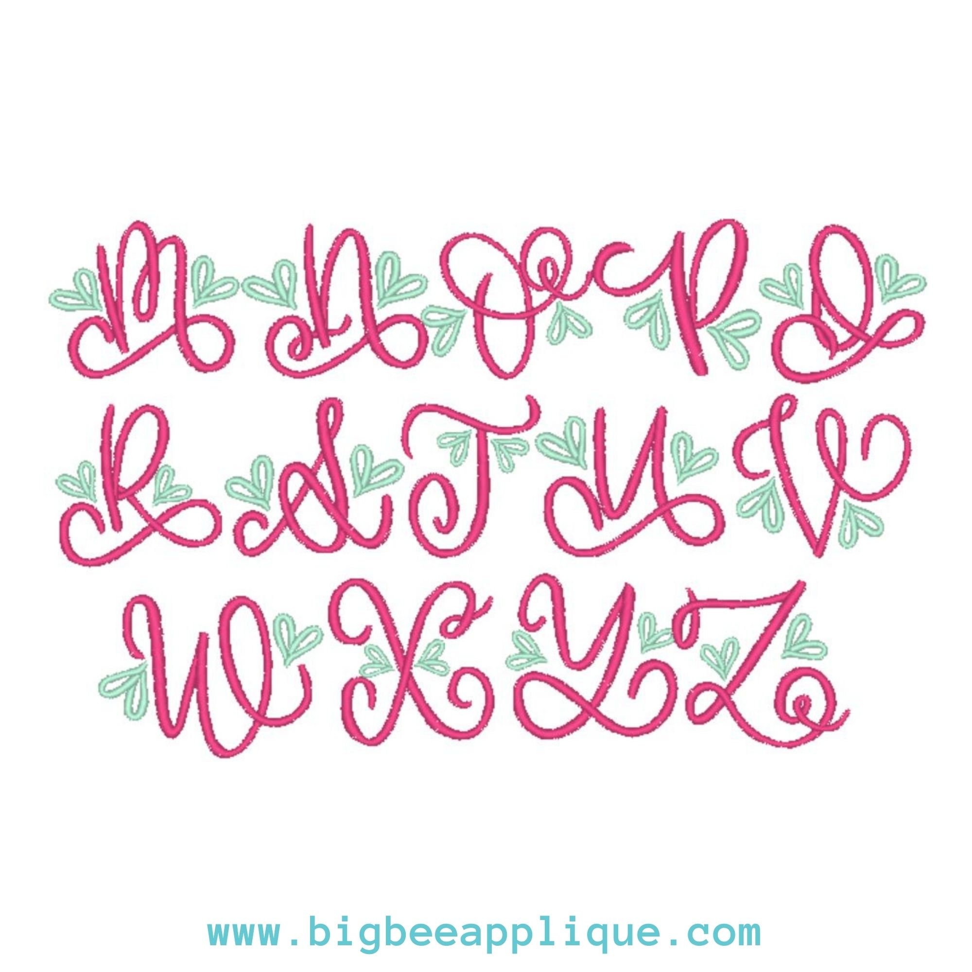 Monogram Machine Embroidery Font Set Monogram Font Set A-Z in - Etsy