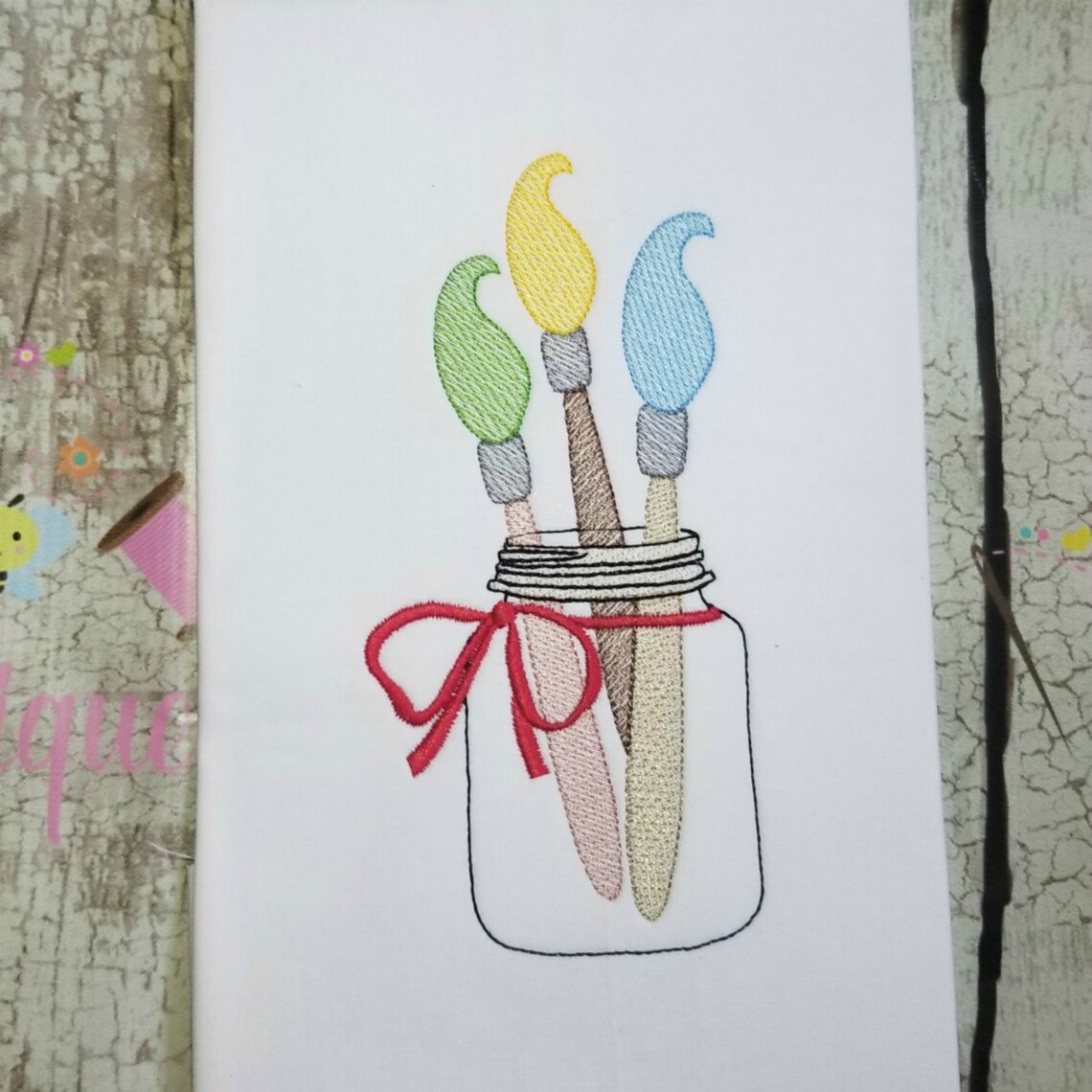 Paint Brush Machine Embroidery Design Art Set Embroidery - Etsy