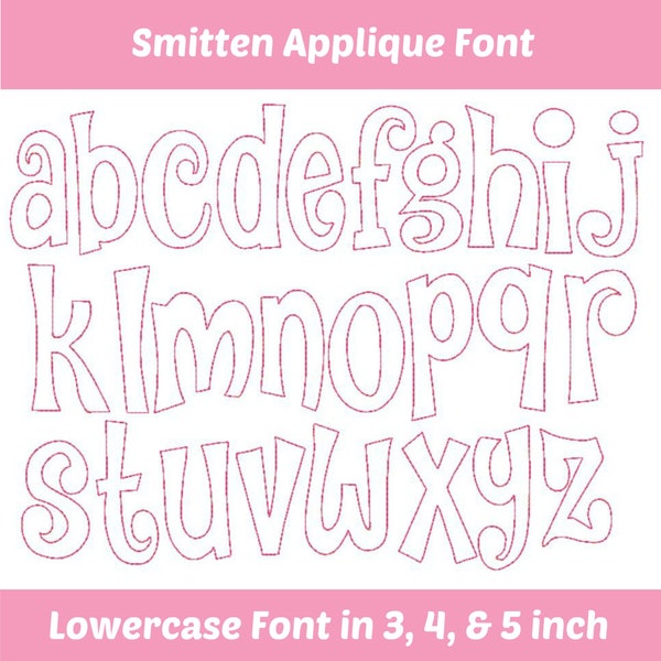 Applique Font - Etsy