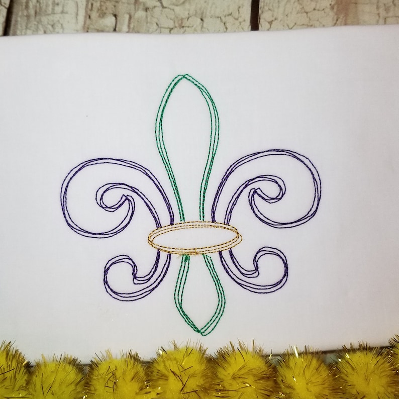 Fleur De Lis Machine Embroidery Design Mardi Gras Embroidery - Etsy