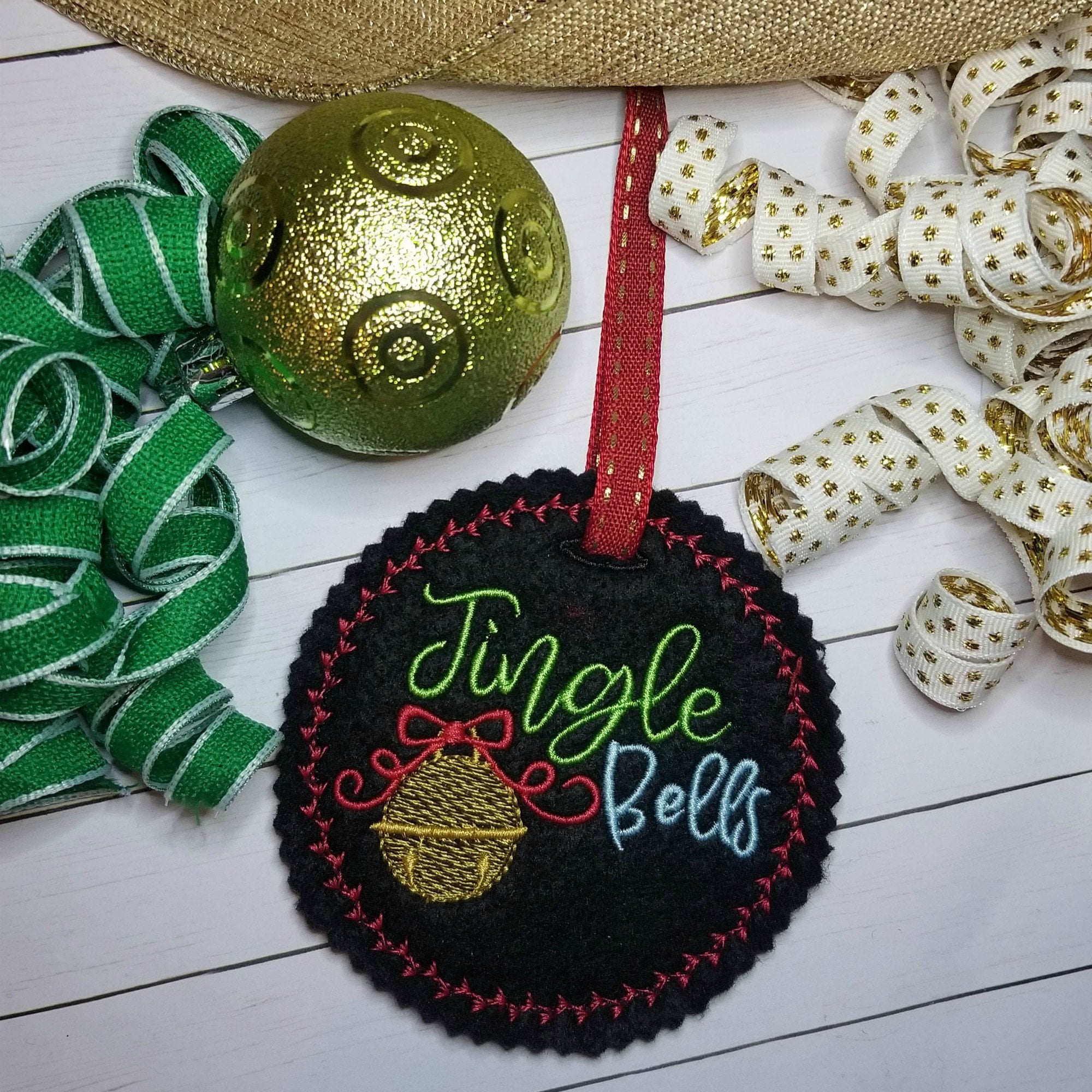 In the Hoop Christmas Embroidery Design Ornament, ITH Christmas Diy Bag ...