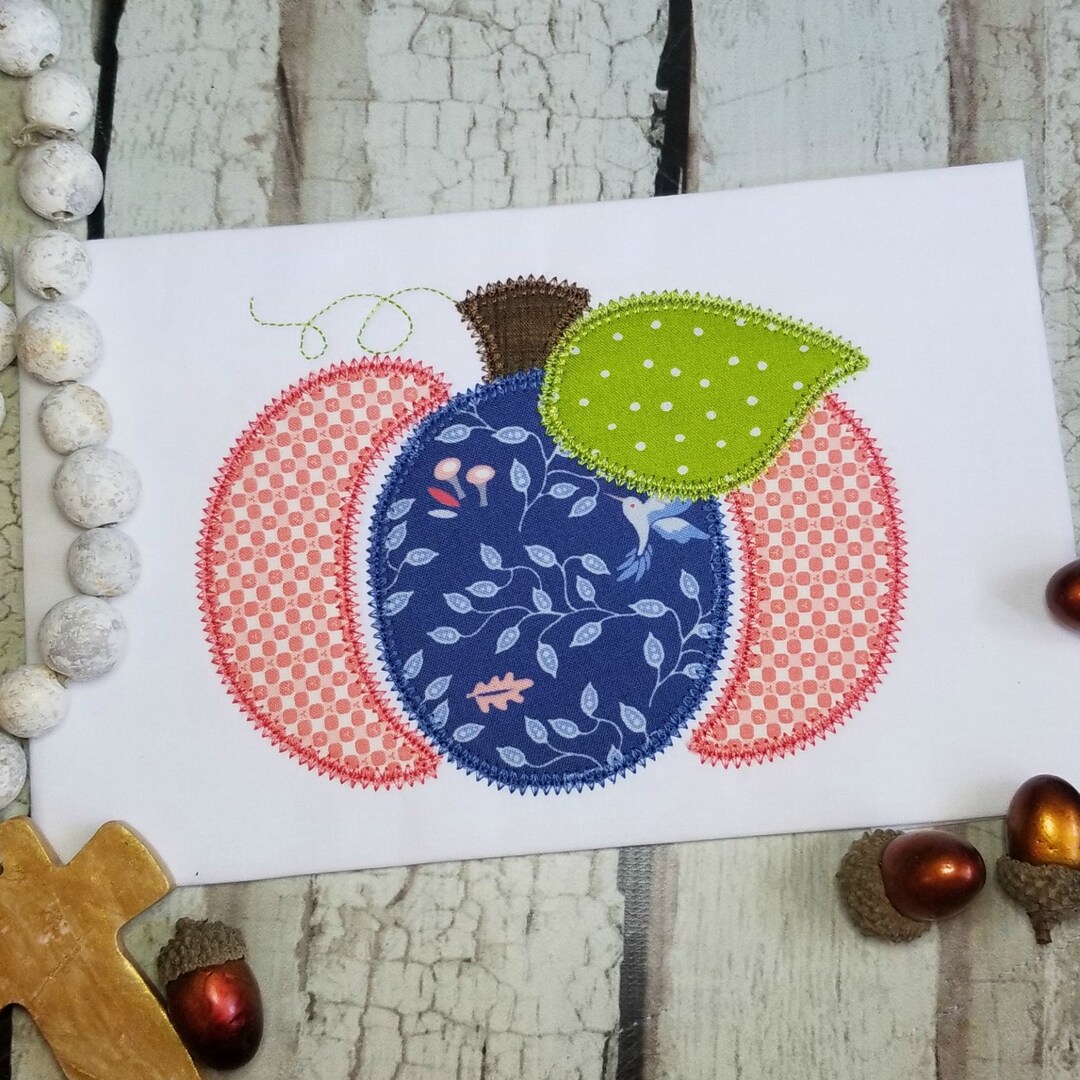 Fall Pumpkin Machine Applique Design Thanksgiving Embroidery Design ...