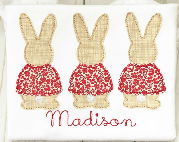 In the Hoop Easter Bunny Machine Applique Design, Easter Monogram ITH ...