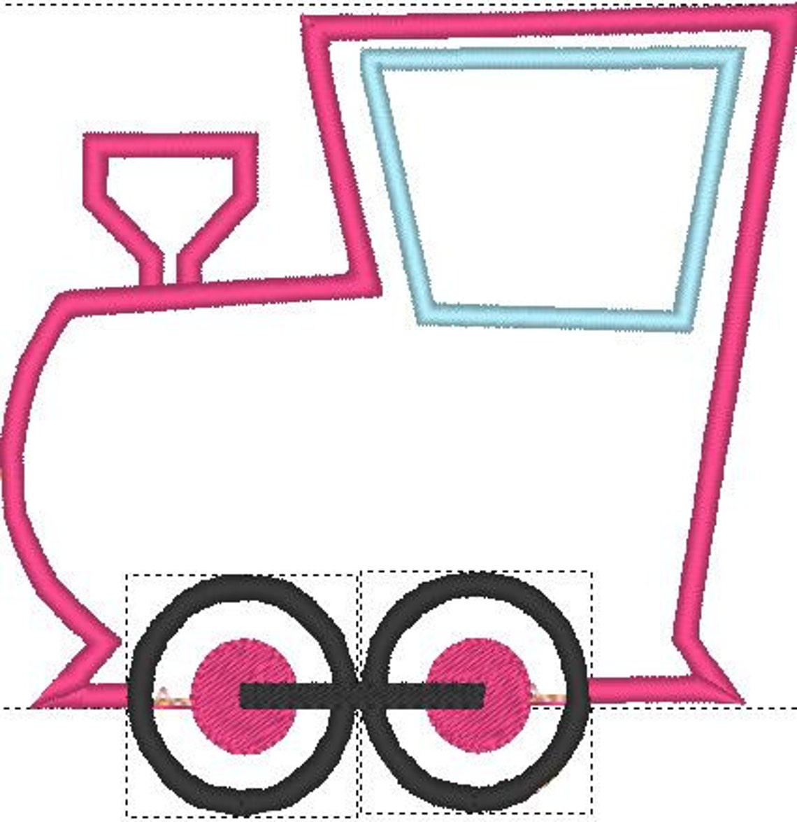 Train Applique Design Machine Applique Machine Embroidery | Etsy