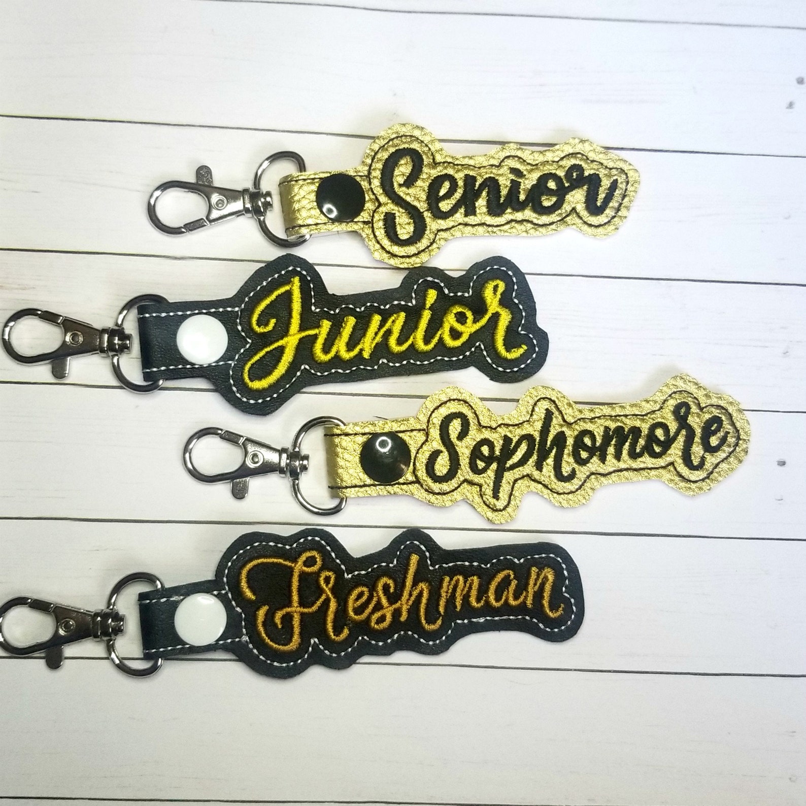 Freshman Sophomore Junior Senior Set Key Fob Embroidery - Etsy
