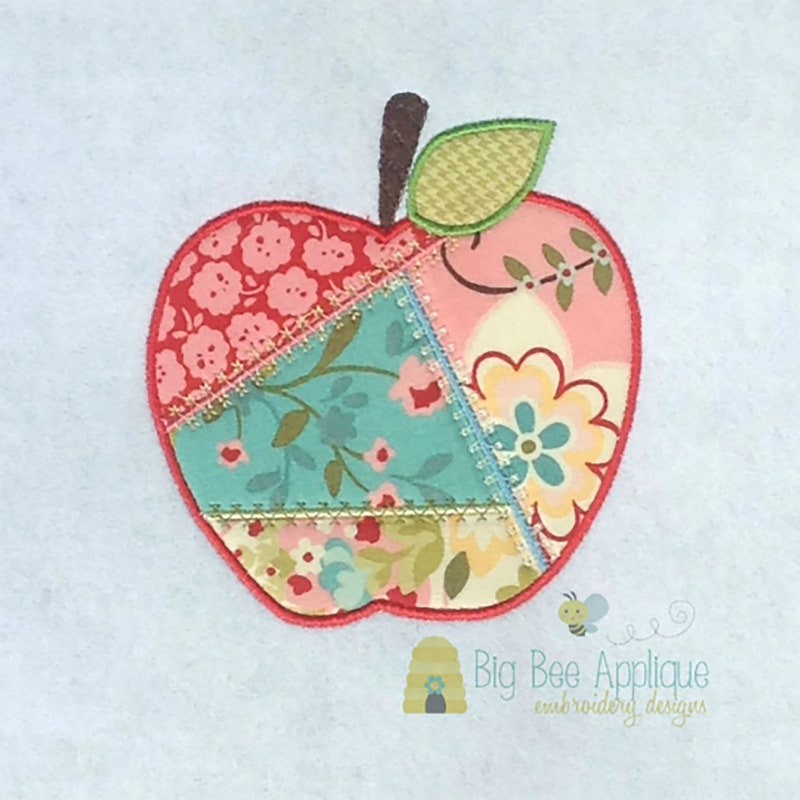 Apple Applique - Etsy