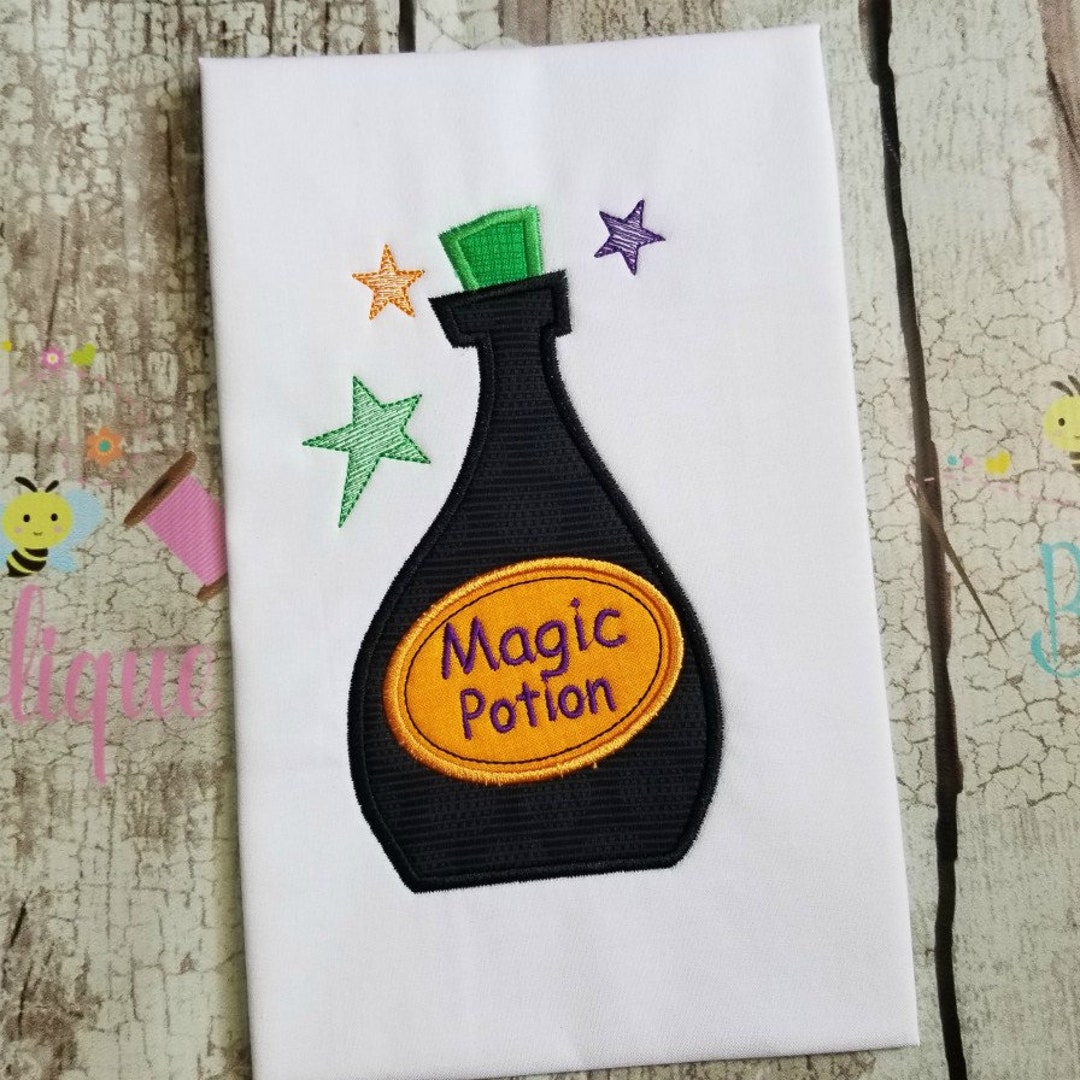 Magic Potion Applique Design, Halloween Machine Applique Design - Etsy