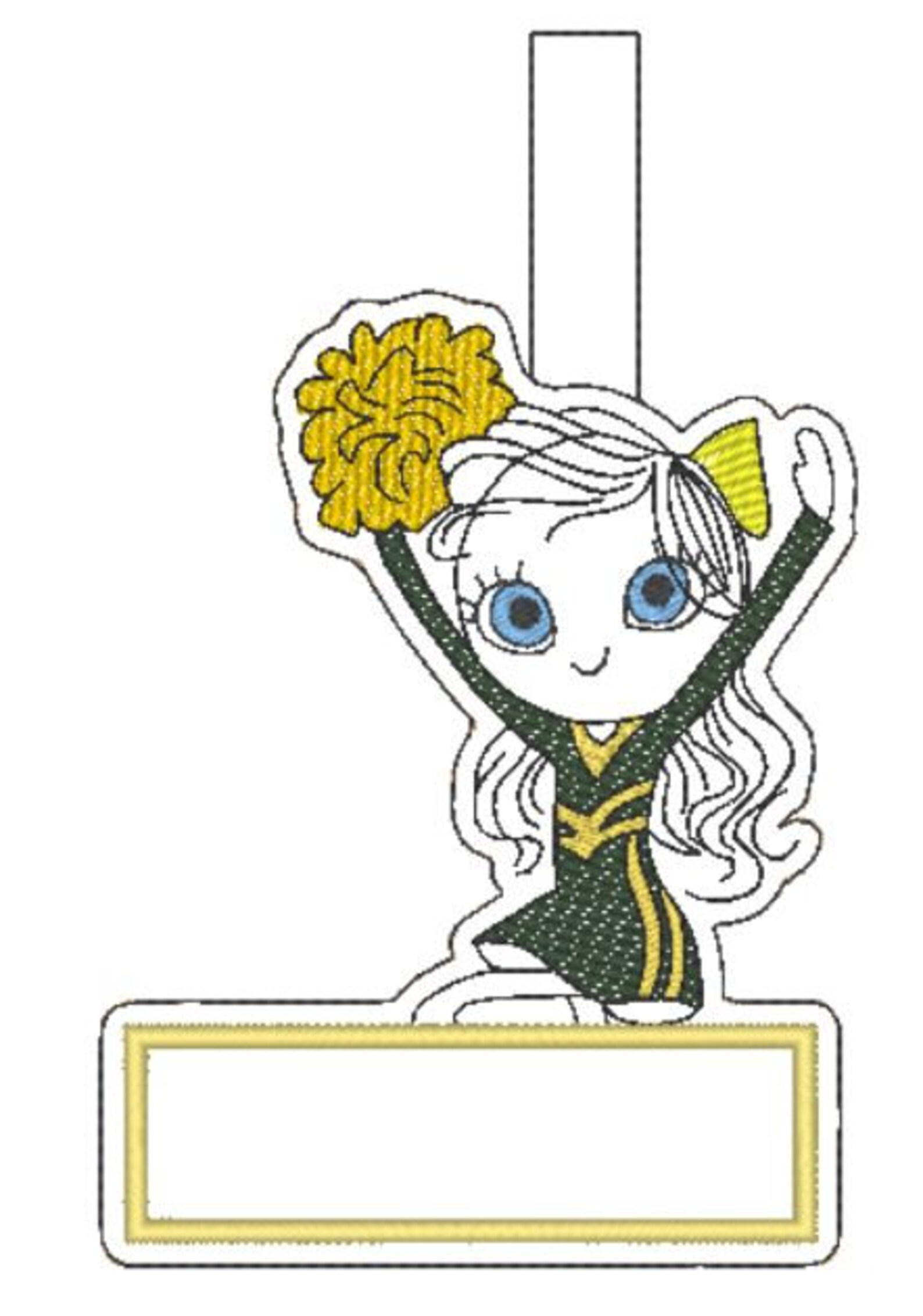 Cheerleader Snap Tab Embroidery Design Set, Dance Embroidery Design, in ...