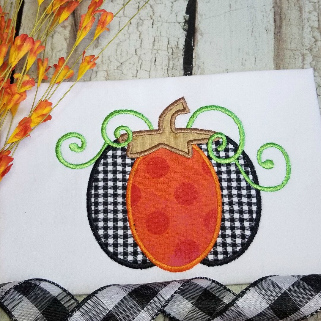 Pumpkin Machine Applique Design for Fall and Thanksgiving, Digital ...