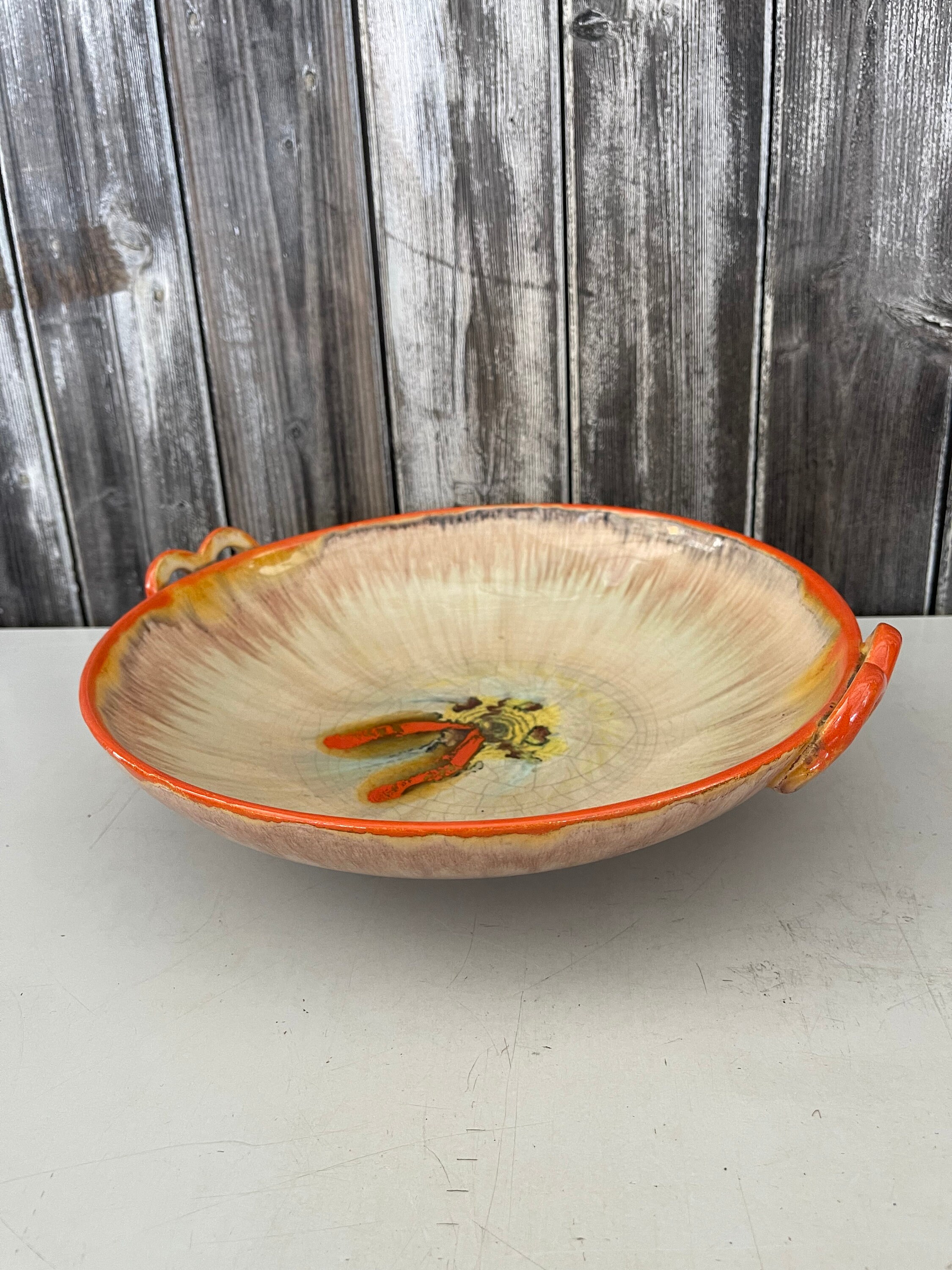 Ceramic Schale Art Deco Midcentury Active Orange - Etsy