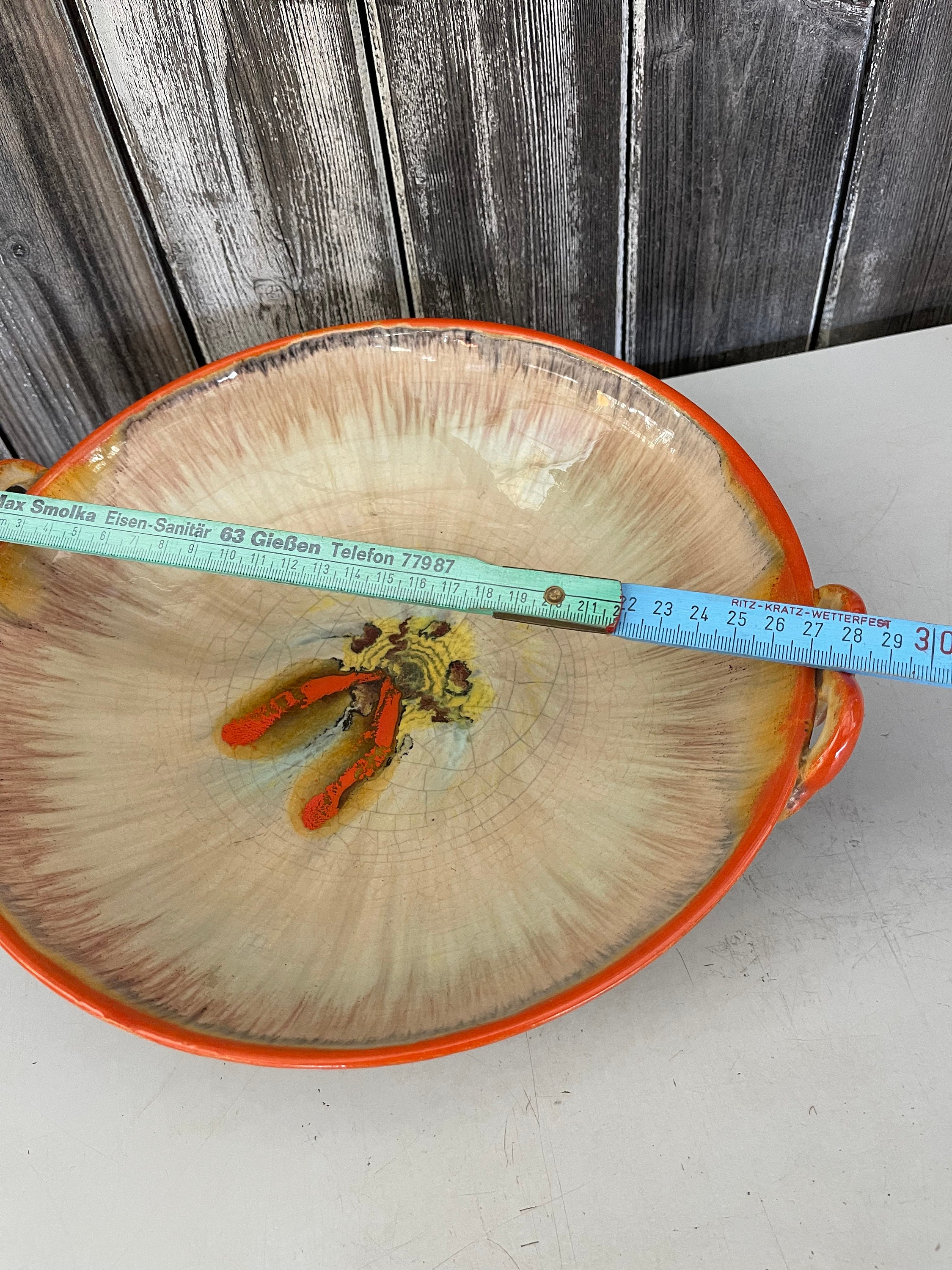 Ceramic Schale Art Deco Midcentury Active Orange - Etsy