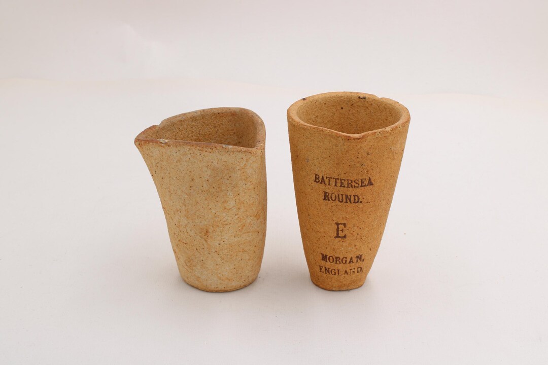 Antike Morgan „battersea Round“ Tiegel • England • 19.–frühes 20. Jh ...