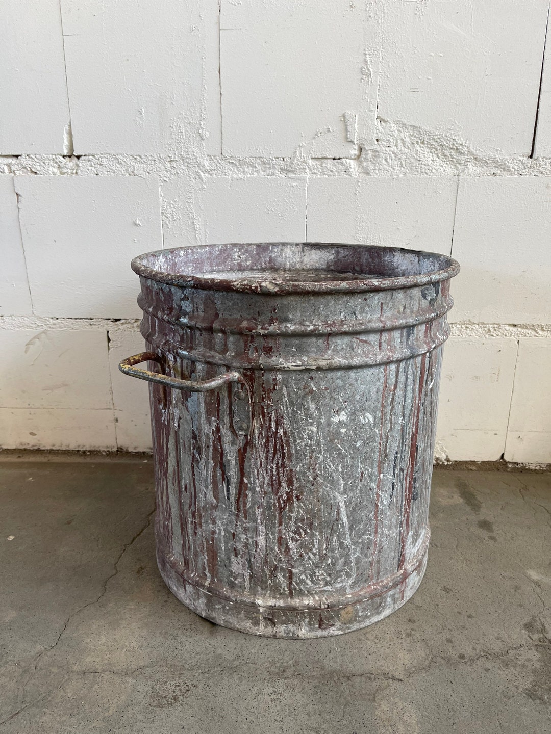 Metal Factory Trash Bin Can Vintage Retro Mülleimer Papierkorb - Etsy