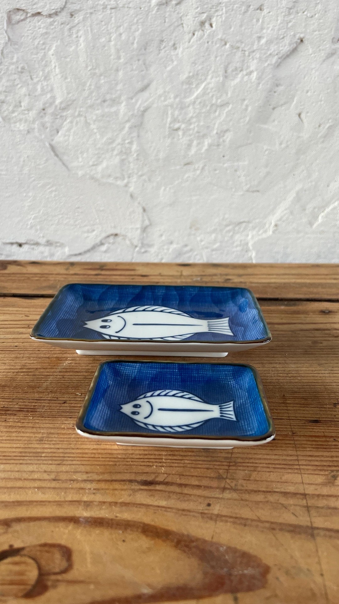 Kafuh Japan Kobaltblau Porzellan Sushi Teller Fischteller - Etsy