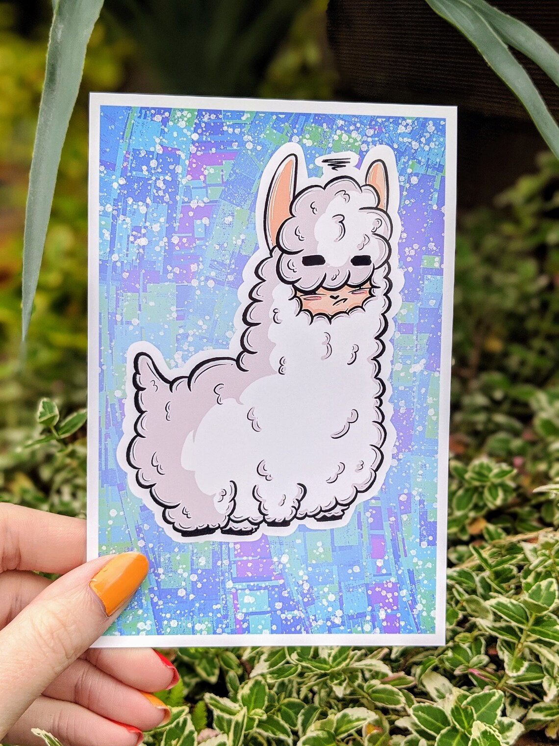 Lama Kunstdrucke grumpy llama happy llama Twofaced - Etsy.de