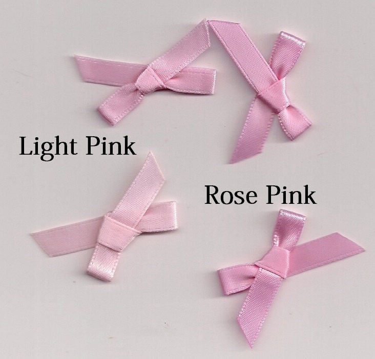 50 Medium Assorted Bows Color Choice Sewing Pretiedsatin | Etsy