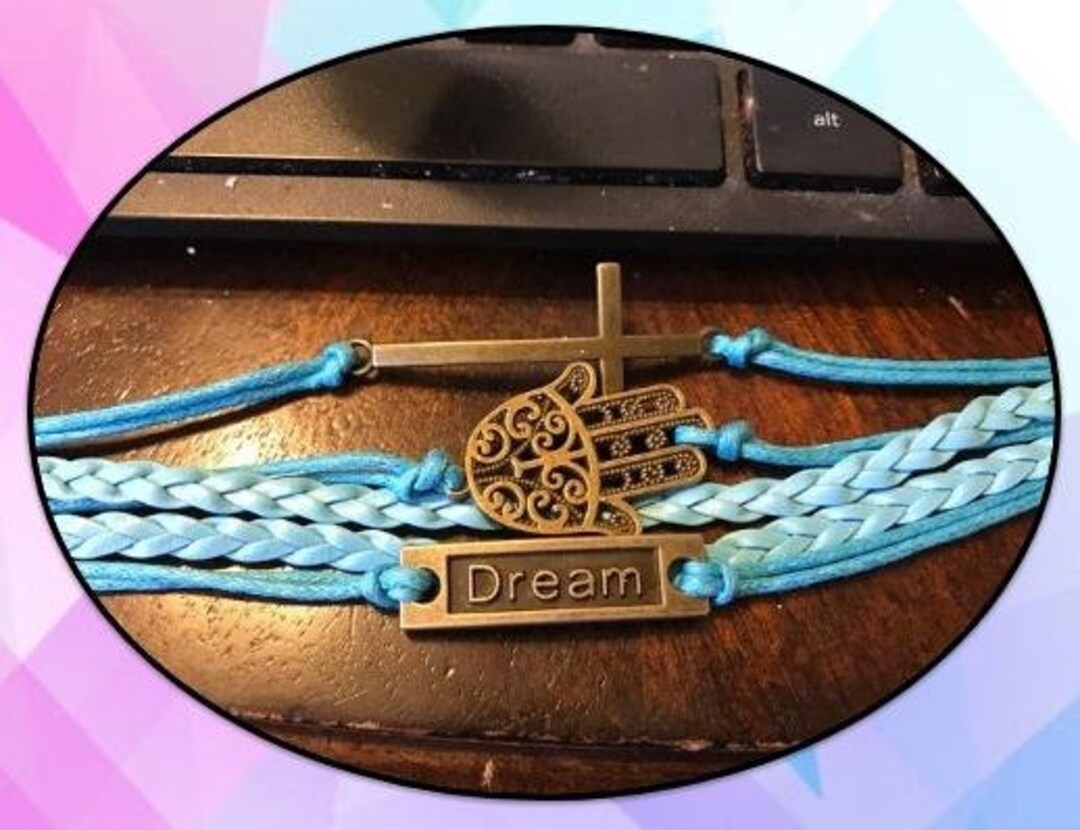 Hamsa Hand for Your Protection, Hand Cuffs,gun,charm Bracelet,leather ...