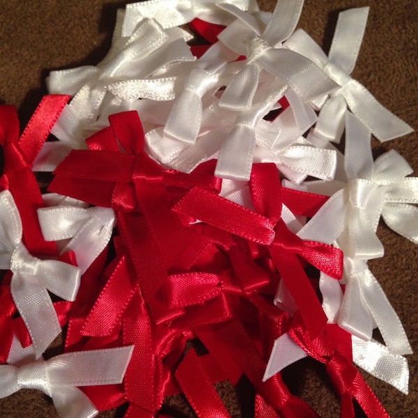 Tiny Red Bows - Etsy