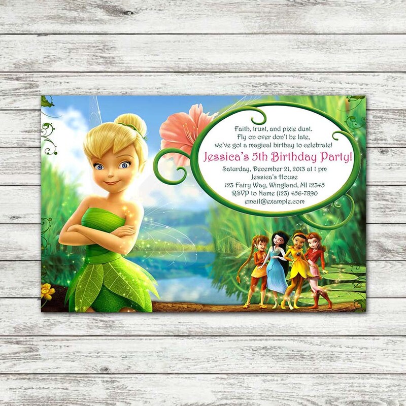 Tinkerbell Invitation - Etsy