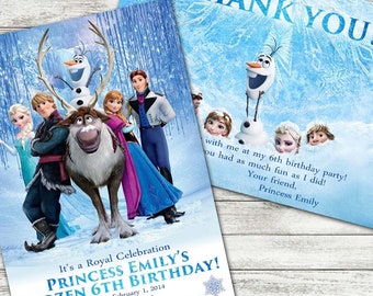 Frozen Birthday Party Invite Digital File | Etsy