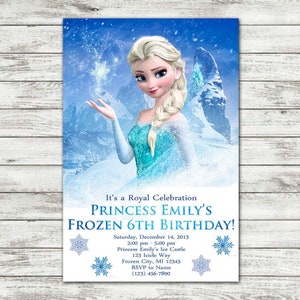 Disney Frozen Birthday Party Invite & Thank You Digital Files - Etsy