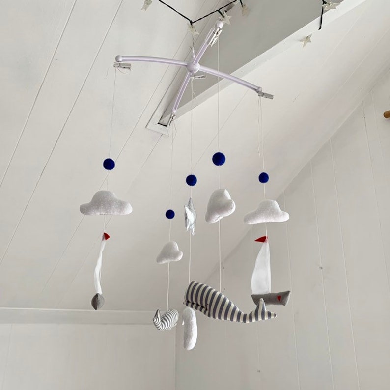 Nautical Nursery Mobile Baby Bed Bell Baby Boy Nursery | Etsy