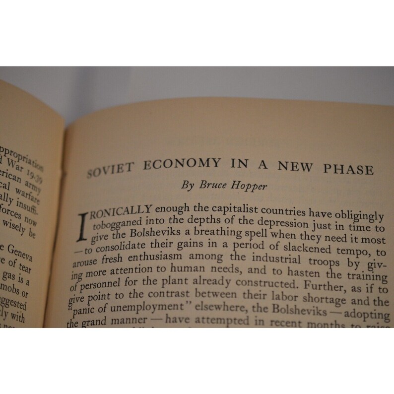 Manchuria Hitler USSR Economy Great Depression Foreign Affairs Oct 1931 ...