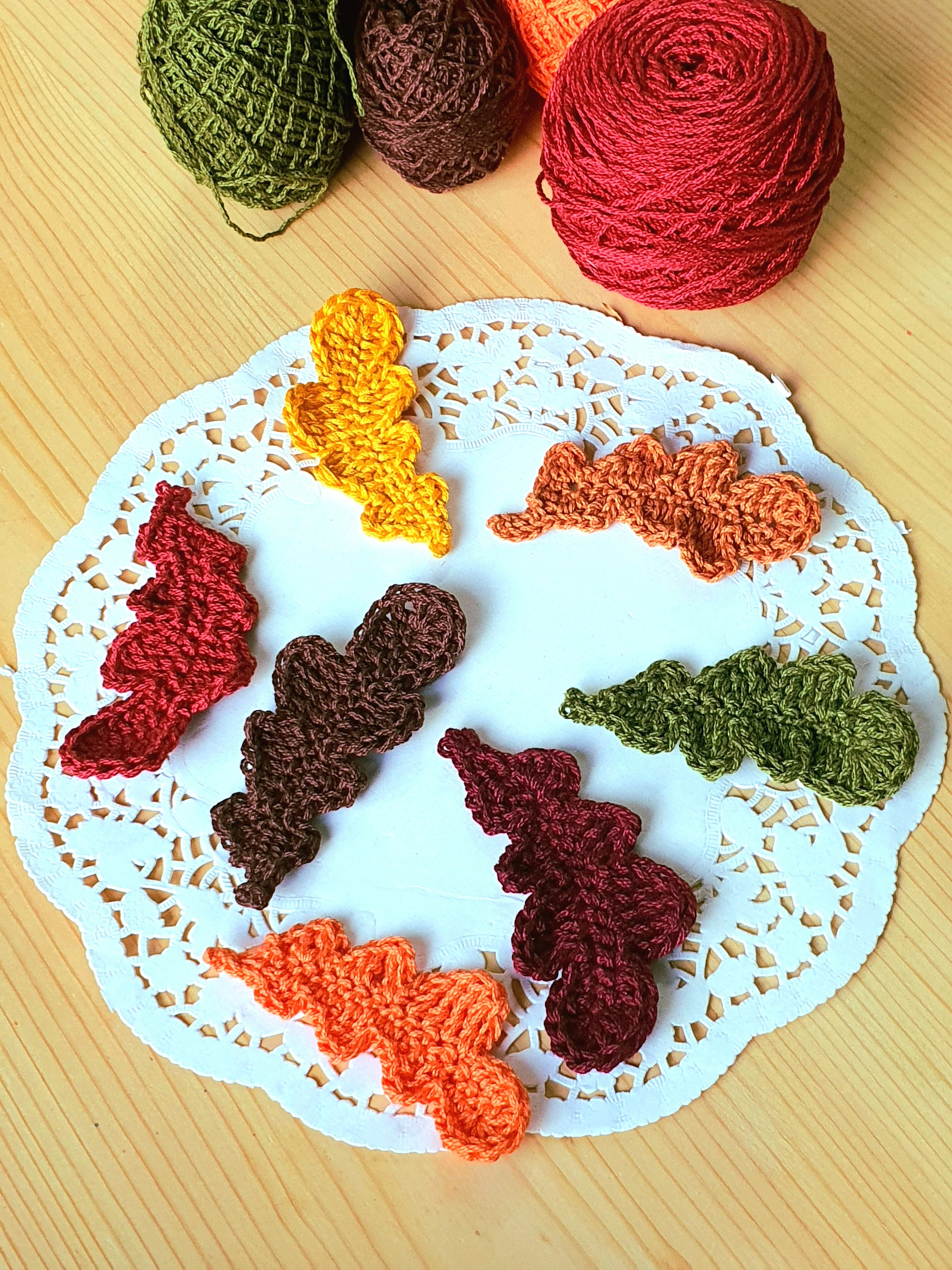Crochet Pattern Fall Oak Leaf Acorn Leaf Fall Decor Autumn - Etsy UK