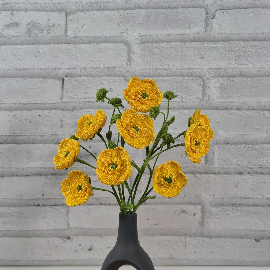 Buttercup Crochet Pattern PDF Realistic | Botanical Flower Tutorial ...