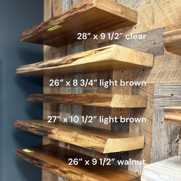 Live Edge Floating Shelves - Etsy