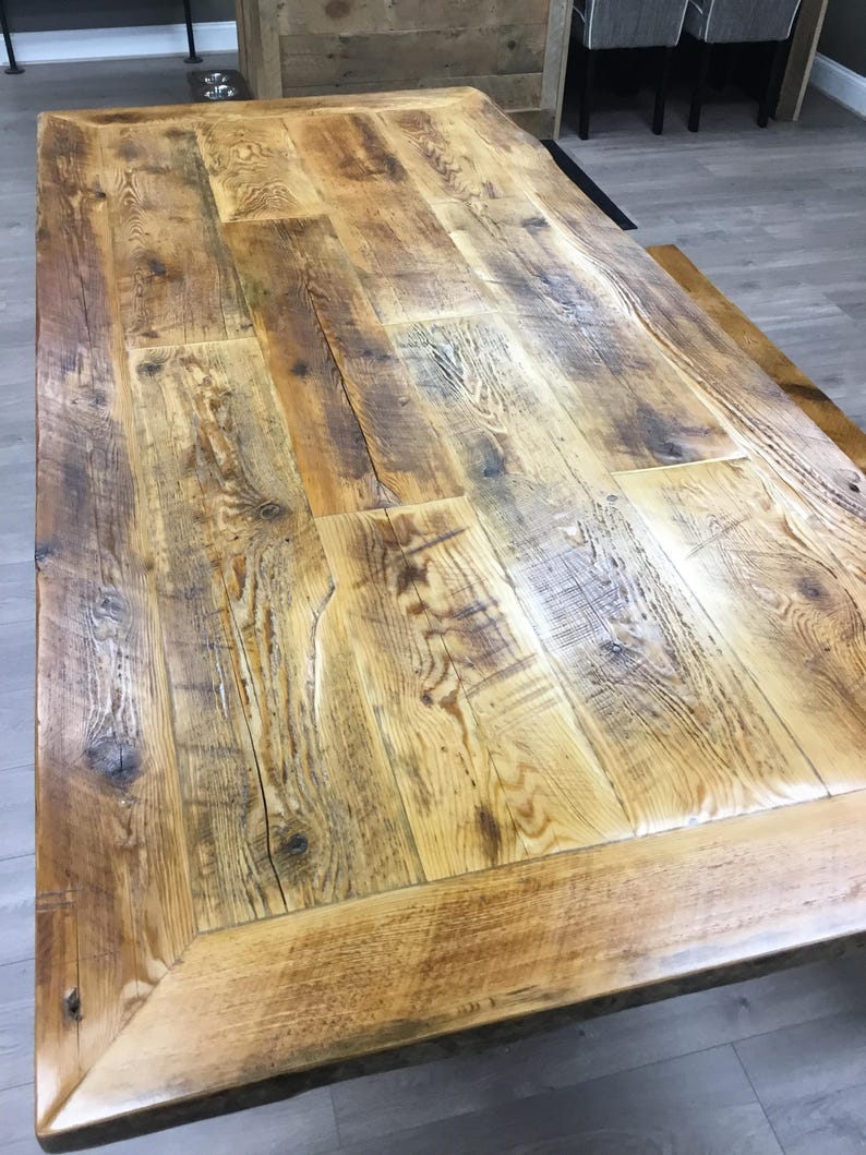 Reclaimed Wood/ Rustic Farmhouse Dining Table With Heavy Duty - Etsy