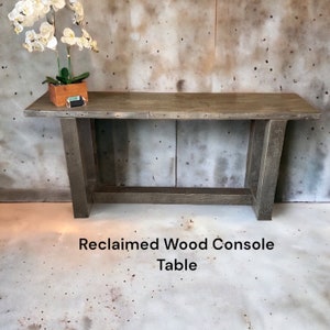 Reclaimed Wood Console Table - Etsy