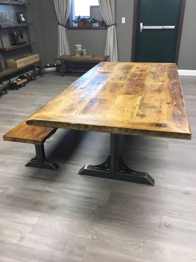 Reclaimed Wood/ Rustic Farmhouse Dining Table With Heavy Duty - Etsy