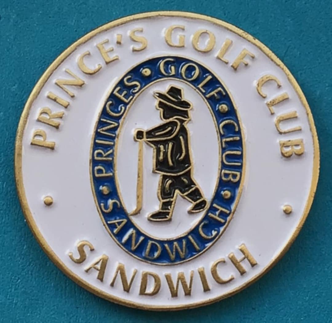 Prince's Golf Club England Hand Painted Embossed Coin Golf Ball Marker ...