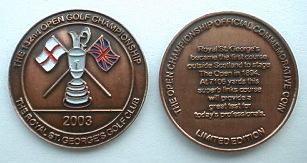 Superb Hand Painted & Embossed Coin Ball Marker the 2003 Open ...