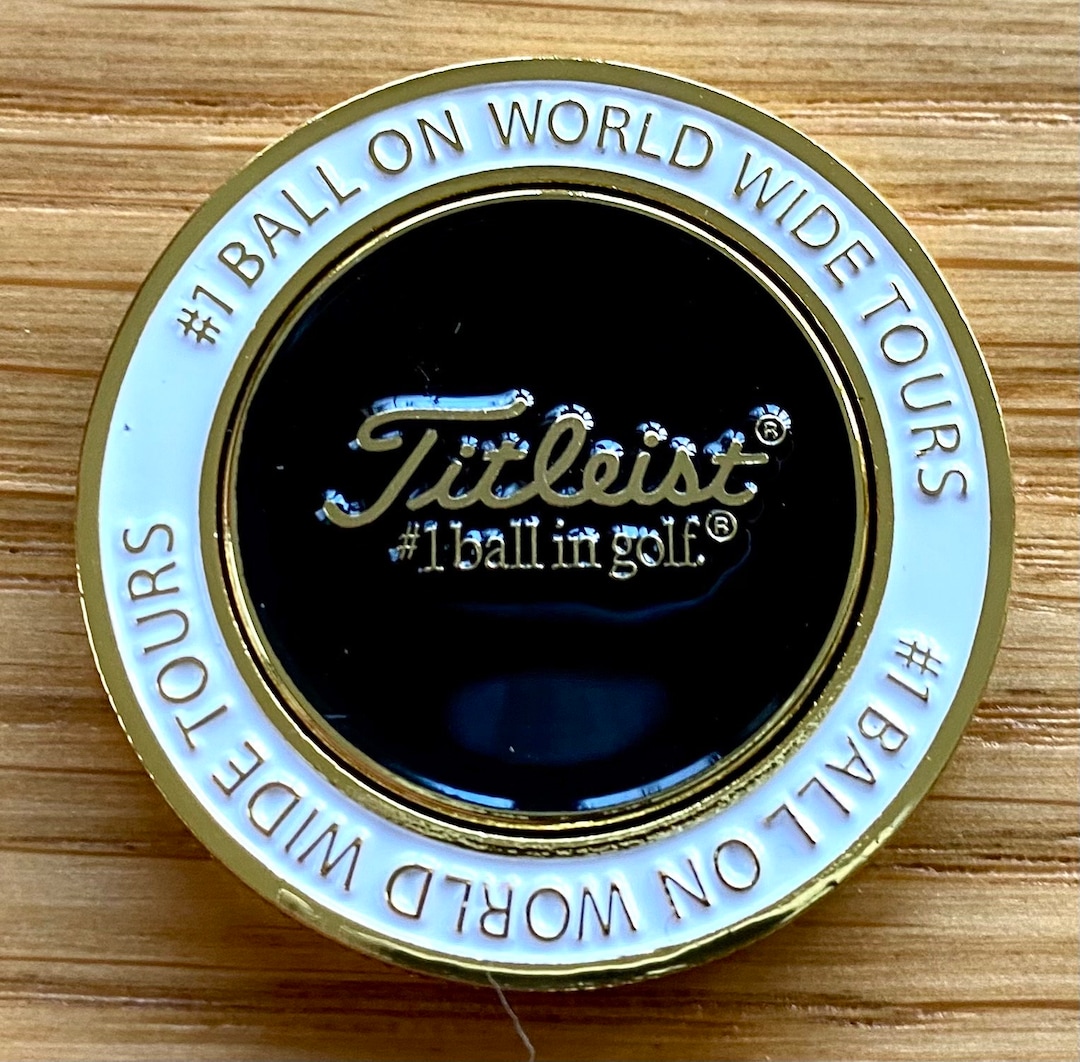 Fabulous Titliest Tour Issue Enamelled Coin Golf Ball Marker With High ...