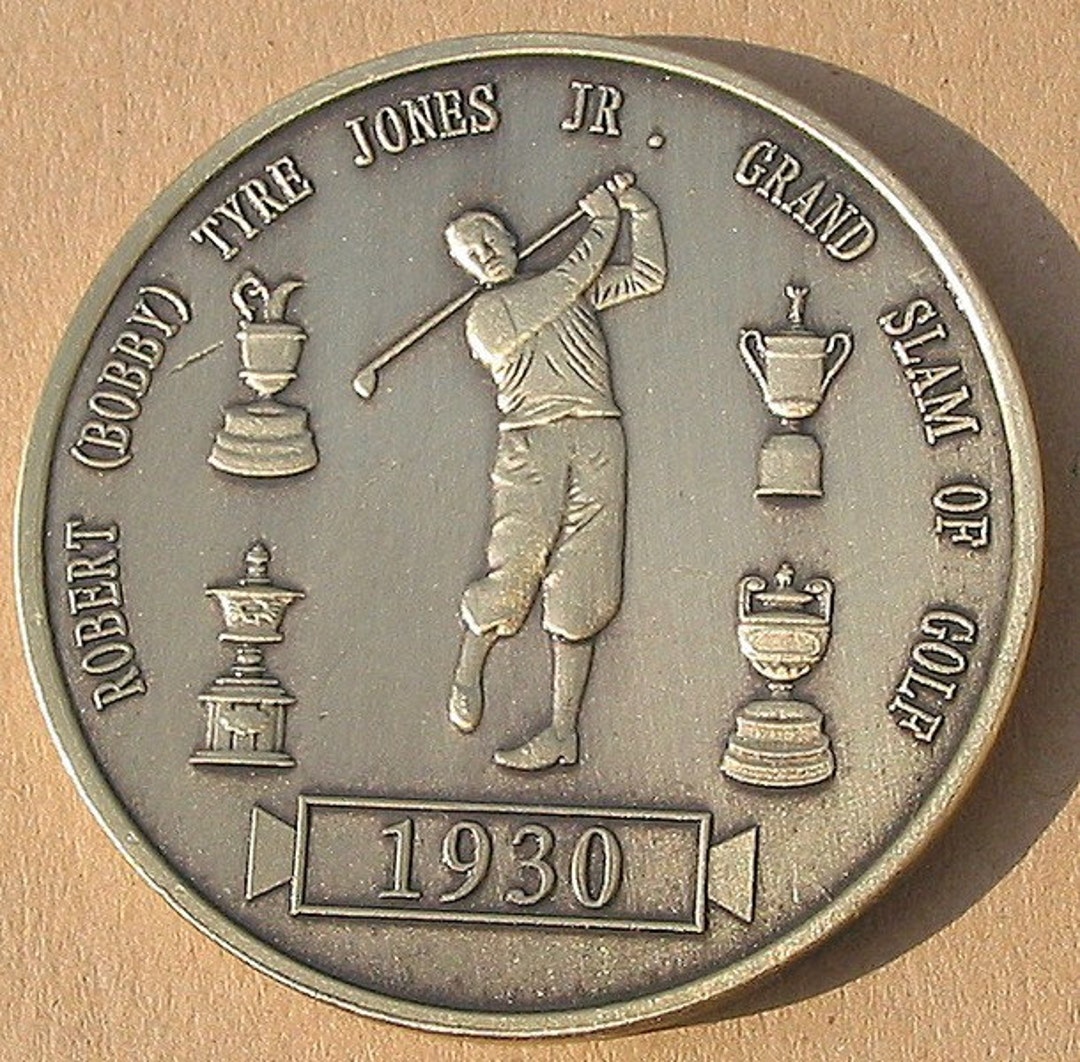 Old Vintage Golf Coin 1930 Bobby Jones Grand Slam Superb Vintage Bronze ...