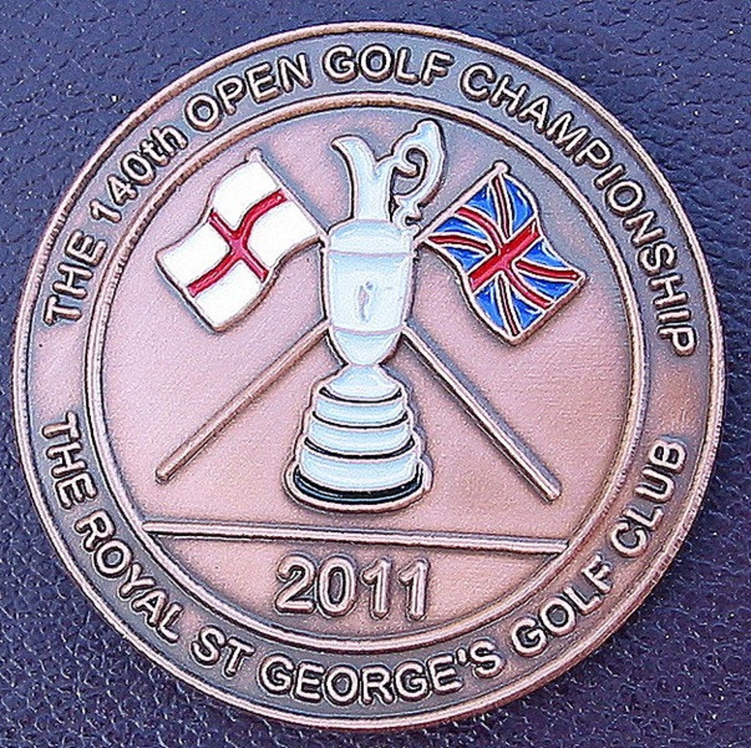 Superb Hand Painted & Embossed Coin Ball Marker 2011 Open Championship ...