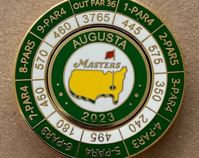 Fabulous 2023 Masters Augusta Golf Club Enamelled Coin Golf Ball Marker ...