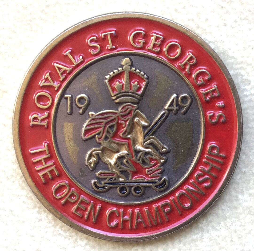 Old Hand Painted Coin Golf Ball Marker for the 1949 Open Championship ...