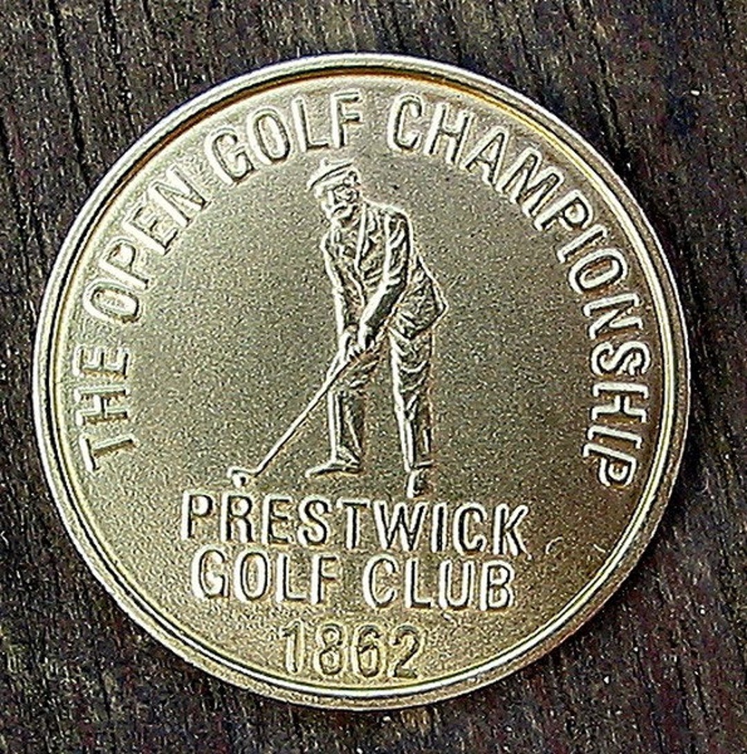 Hand Painted Golf Ball Marker Embossed Coin for the 1862 Open ...