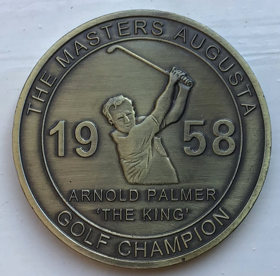 Golf Ball Marker Large Vintage Coin Arnold Palmer Wins the Masters 1958 ...