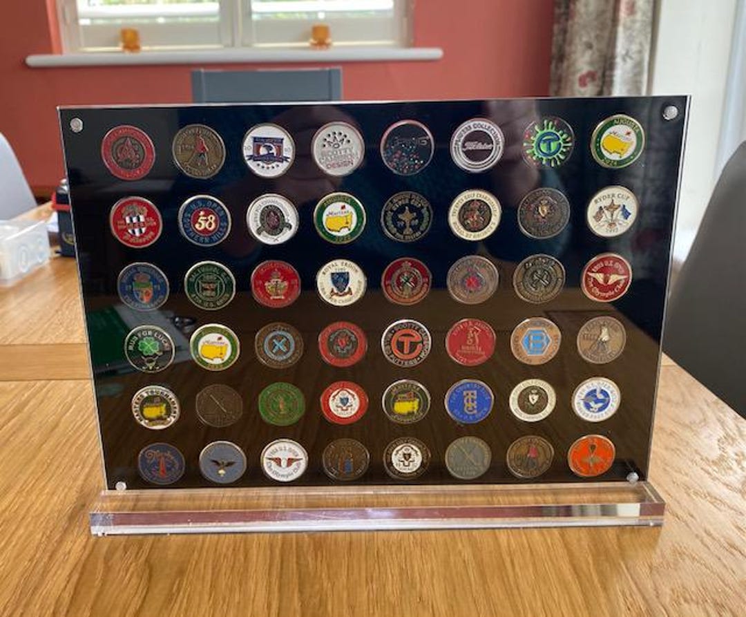 Superb Coin Golf BALL MARKER DISPLAY Unit Designed to Display 48 ...