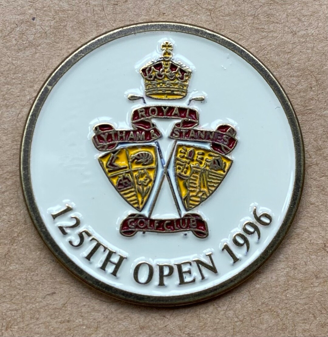 Old Hand Painted Coin Golf Ball Marker 1996 Open Championship Royal ...
