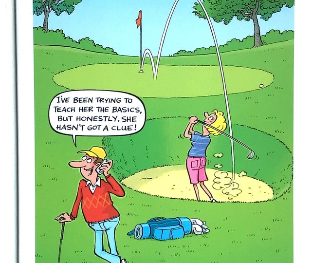 Golf Gift Card and Envelope - Comic Fun Hilarious - Ideal for Your ...