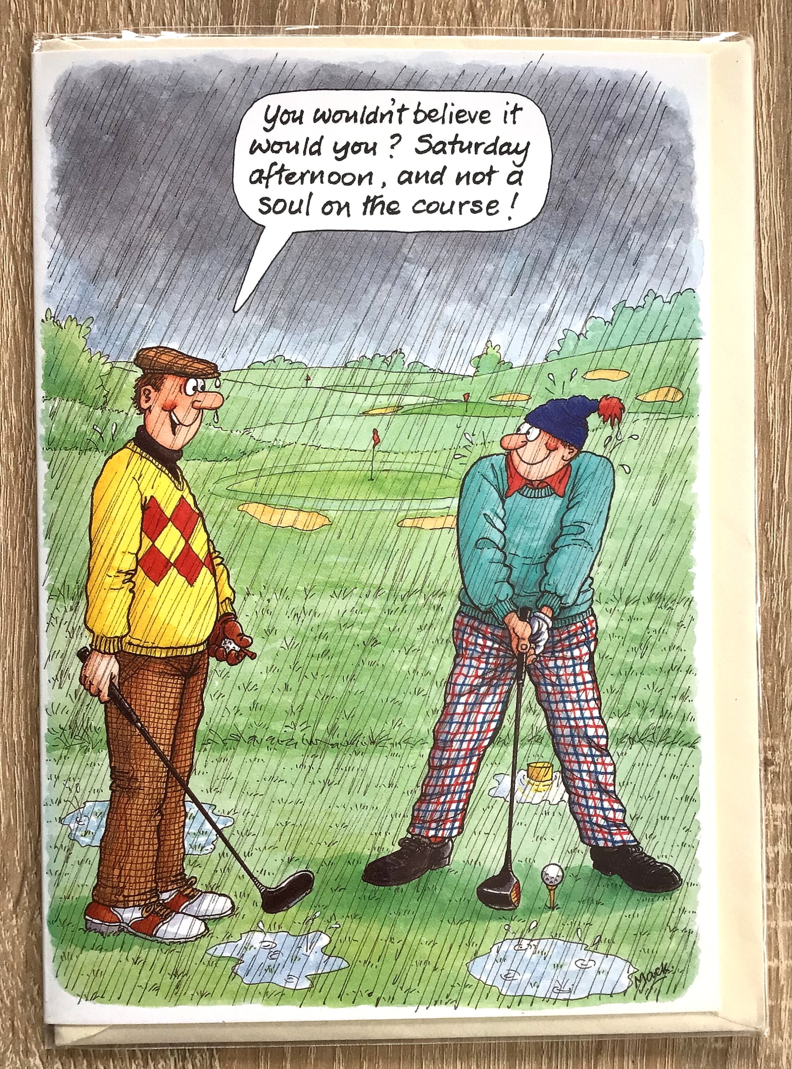 Golf Birthday Card and Envelope Comic Fun Hilarious Ideal for Your ...